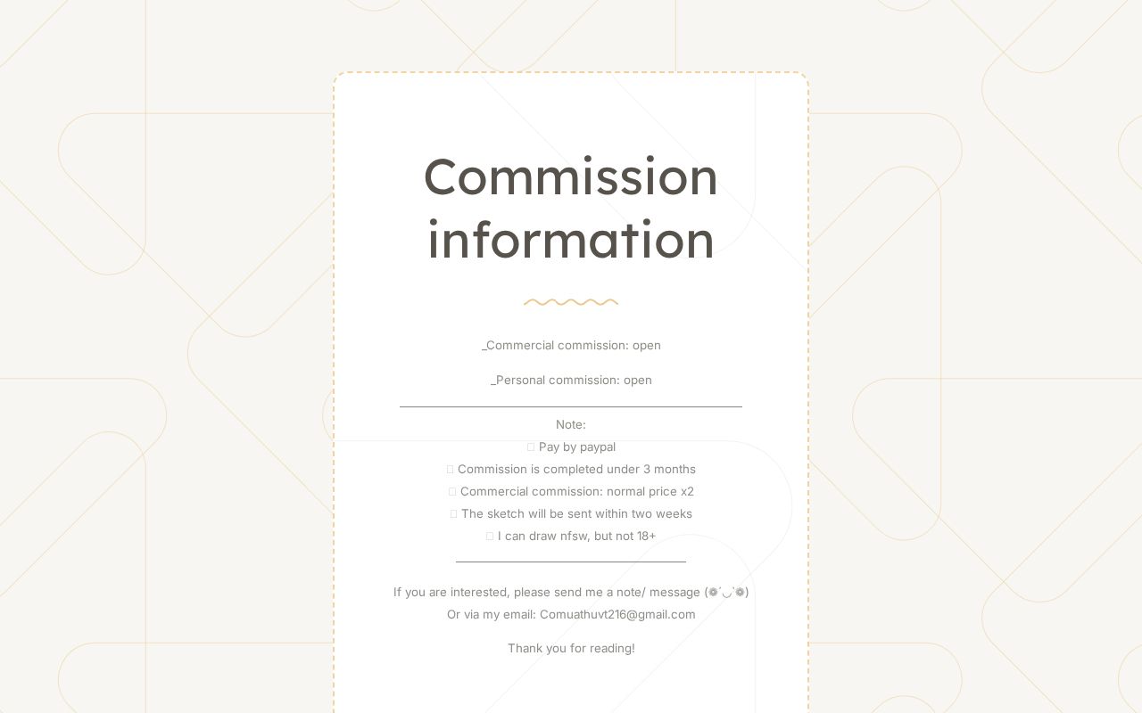 commission information